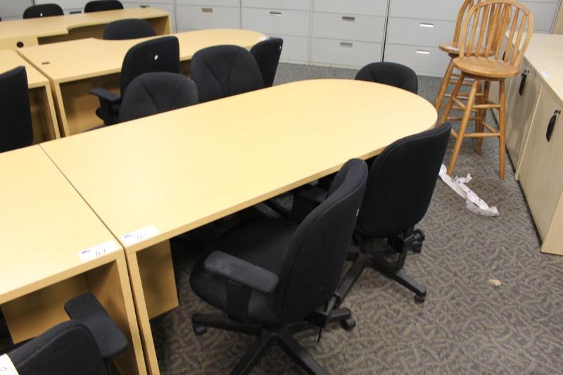 Maple Bullet Top Executive Desk