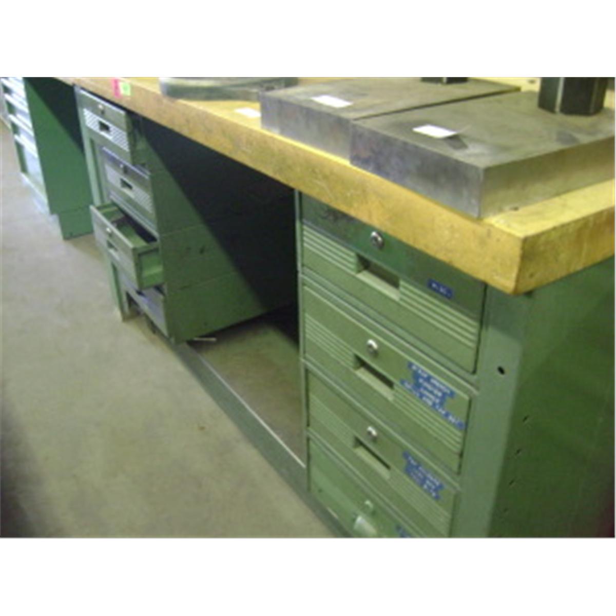 8 DRAWER BUTCHER BLOCK WORK BENCH