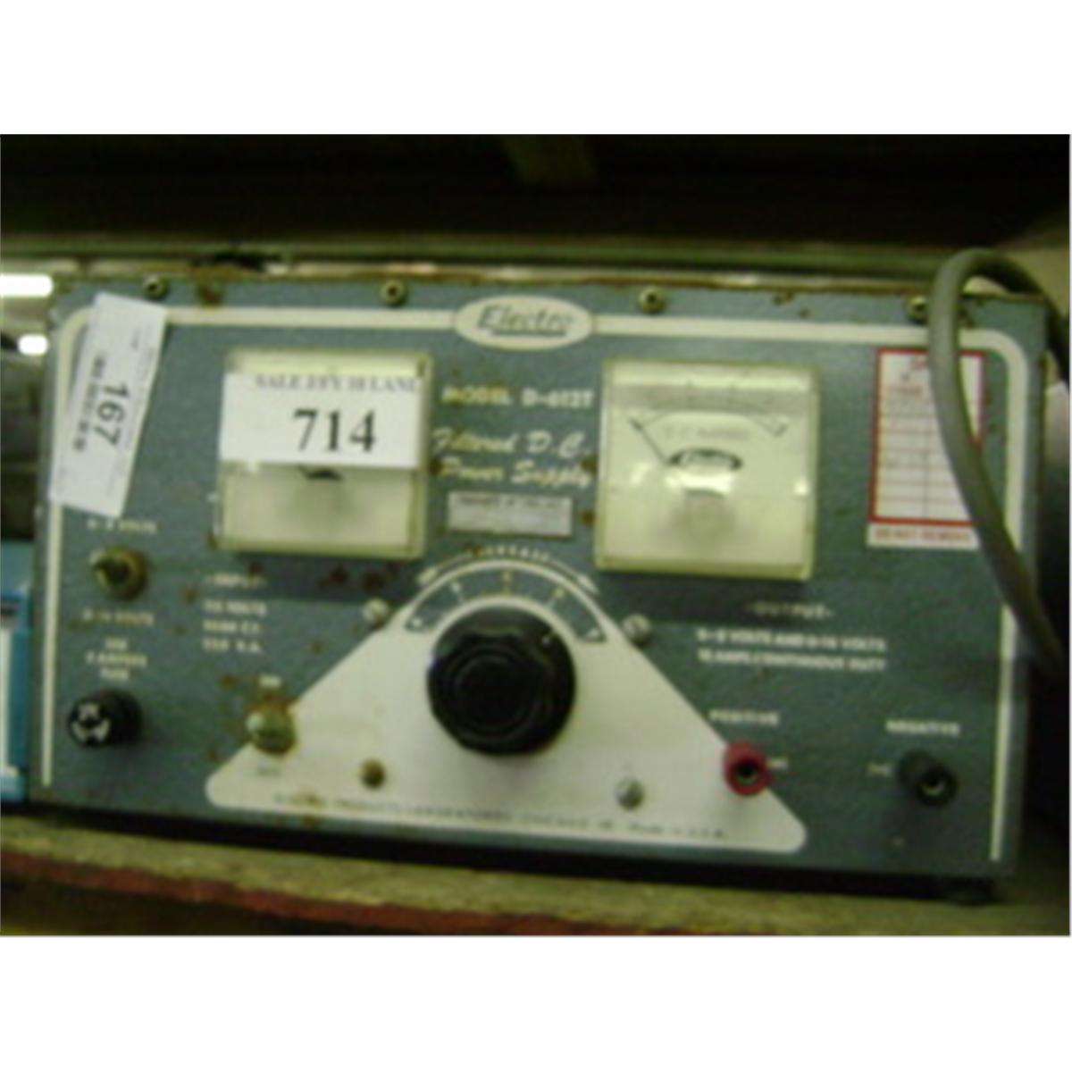 ELECTRO MODEL D-612T FILTERED DC POWER SUPPLY