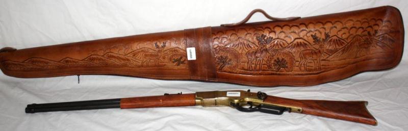 Replica Old Western Rifle W/ Leather Carrying Case
