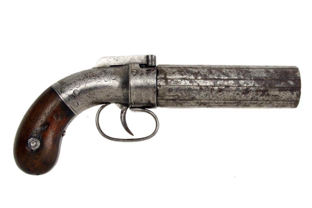 Allen & Thurber Pepperbox Cal .32 SN:NVSN Pre Civil War, 6 shot ...