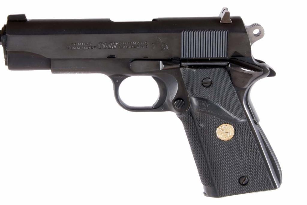 Colt Combat Commander Cal .45 SN:80BS12784, Single action semi auto ...
