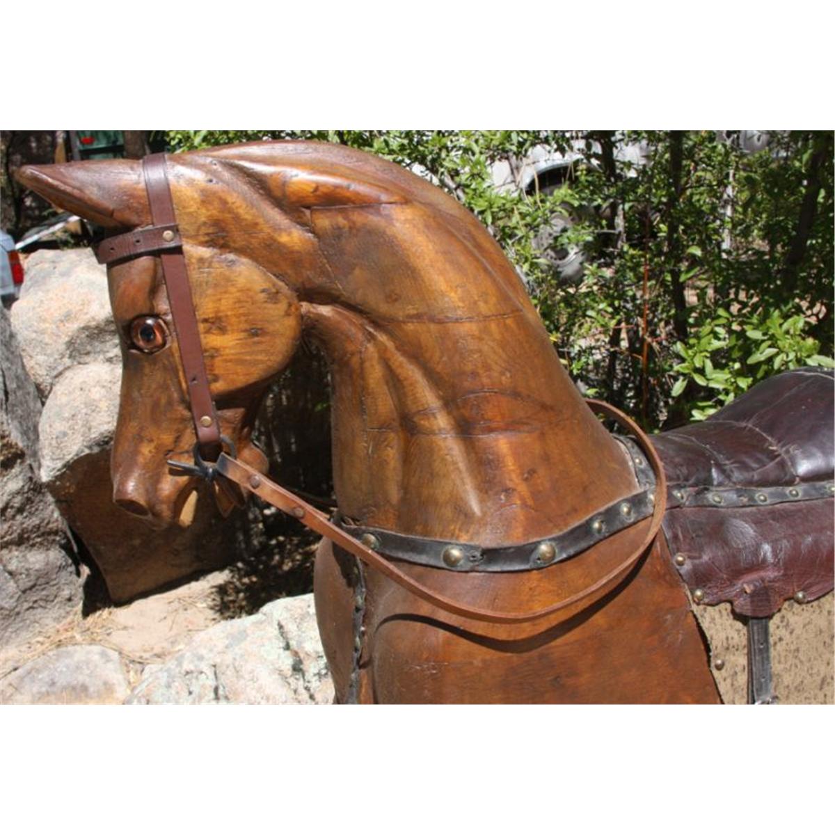 Handcarved Glider Antique Rocking Horse