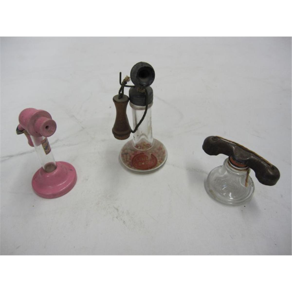 Three Telephone Candy Containers