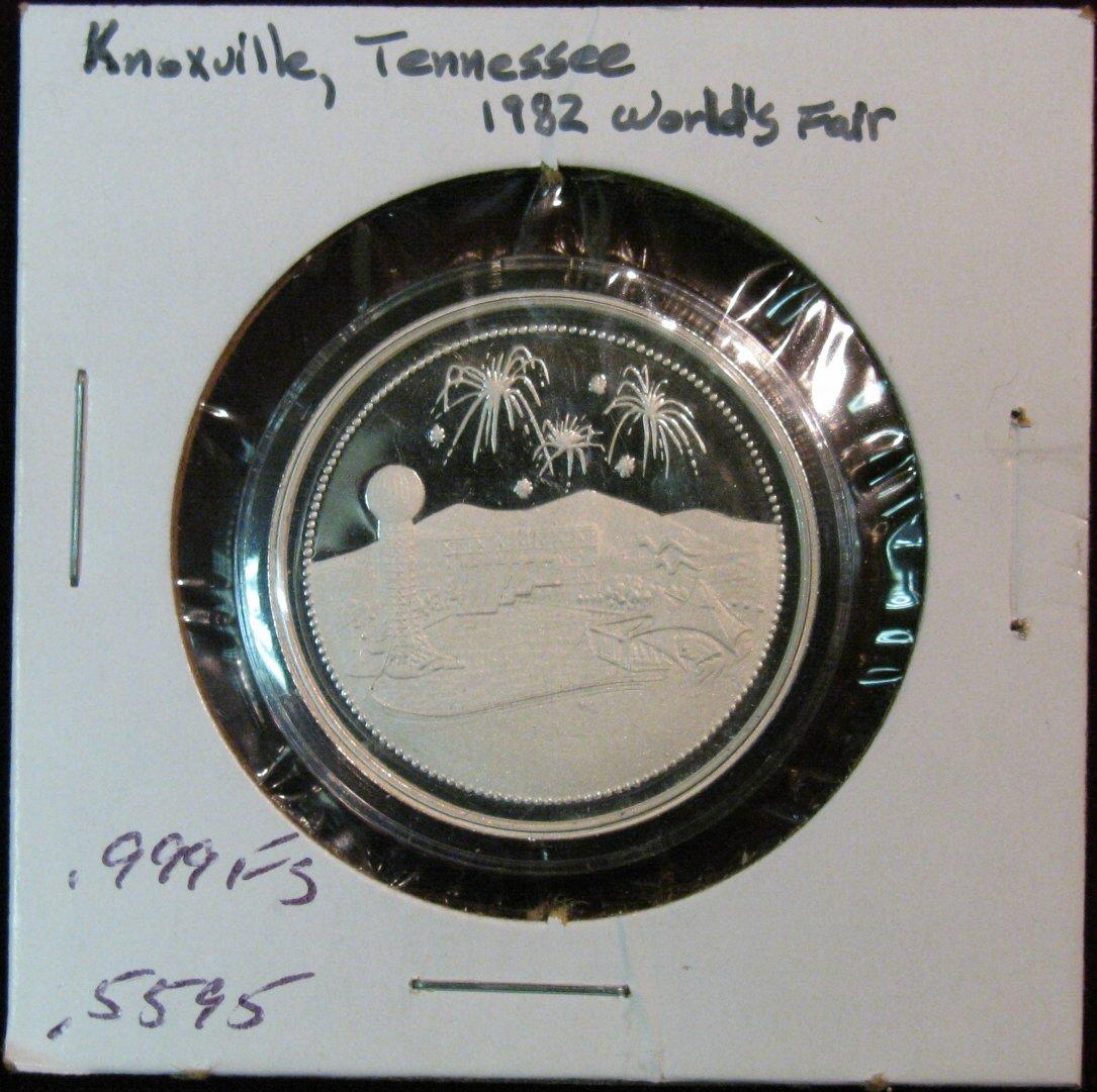 1122. The 1982 World's Fair Knoxville, Tenn. Proof .999 Fine Silver ...