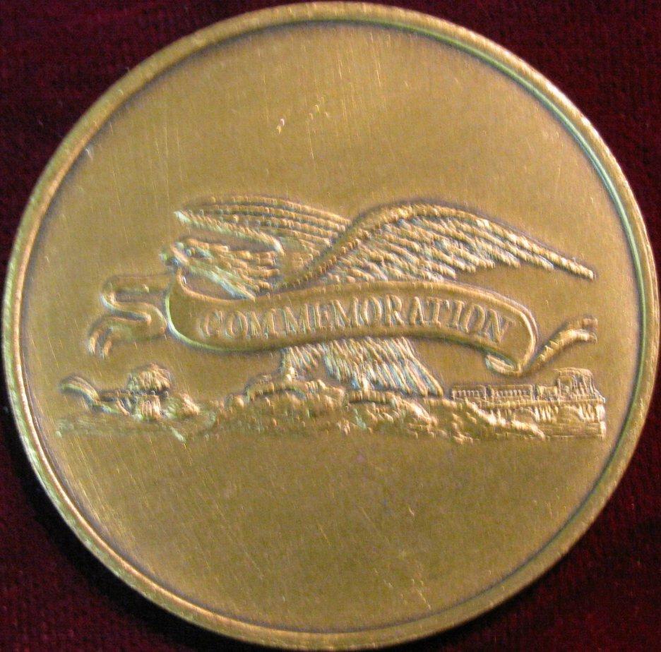 1298. 1887-1987 East Peru, Iowa Centennial Medal "Jesse Hiatt 1826-1898 ...