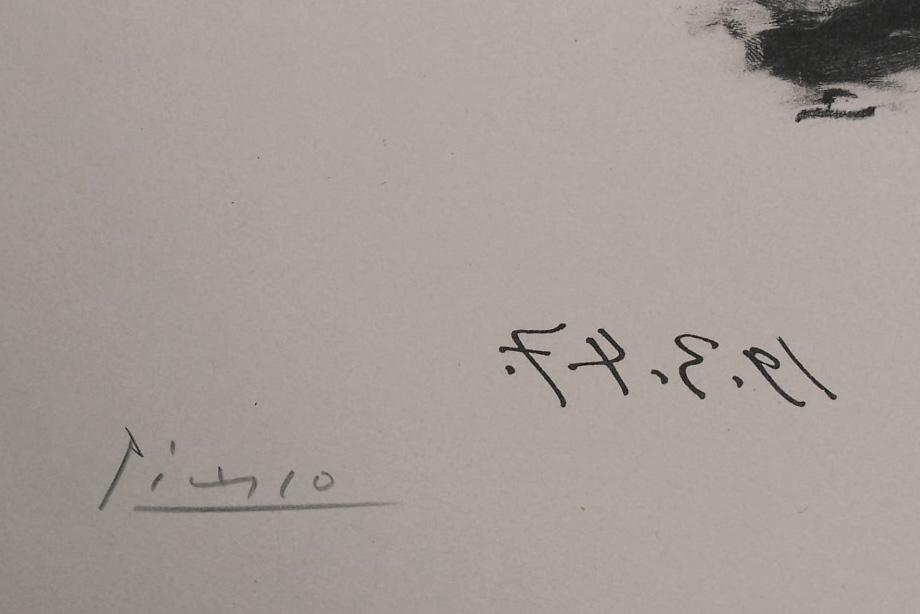 PABLO PICASSO Hand Signed Lithograph 1947