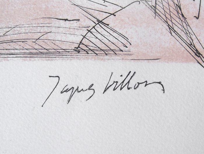 JACQUES VILLON Hand Signed Lithograph French Art Cubism