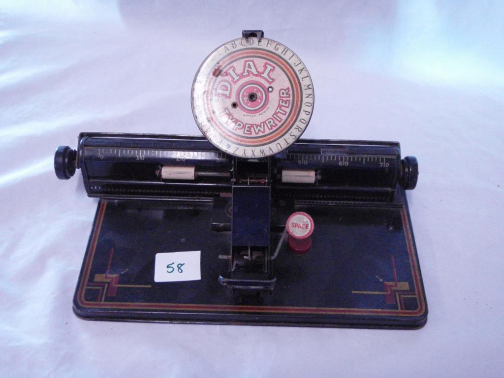 Vintage Marx tin toy Dial typewriter
