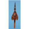 Finely Carved Gitksan Raven Rattle by Ken Mowatt 14" L. Fine Condition