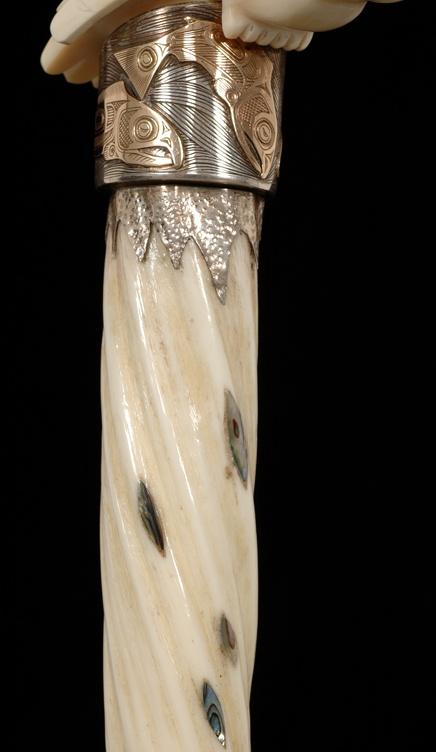 Ivory Walking Stick with Carved Ivory Eagle Handle by Barry Wilson ...