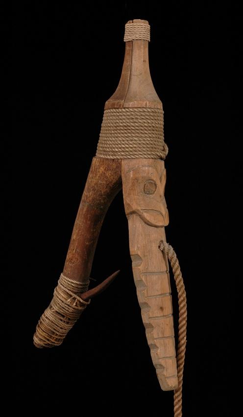 Tlingit Worm Legend Figural Halibut Hook ca. 1890 10 1/4" H. Good Condition