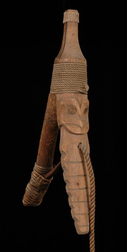 Tlingit Worm Legend Figural Halibut Hook ca. 1890 10 1/4" H. Good Condition