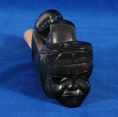 Haida Argillite Figural Pipe ca. 1900 Attributed to Charles Gladstone ...