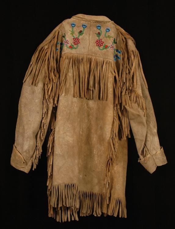 Northern Plains Beaded Jacket with Floral Design on Smoked Moose Hide ...