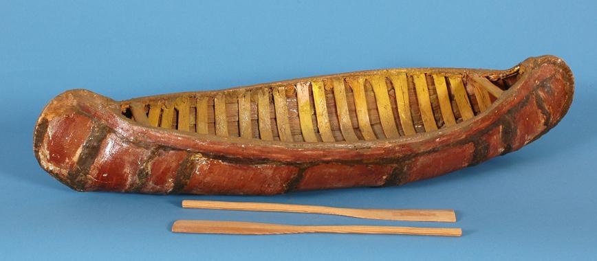 Algonquin Birch Bark Canoe with Resin Seams ca. 1930's 24