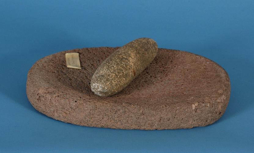 Stone Metate and Mano From Northeast California 14 1/2" L. 9" W.