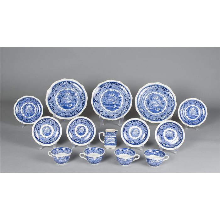 14 Mason's Blue Vista Ironstone China