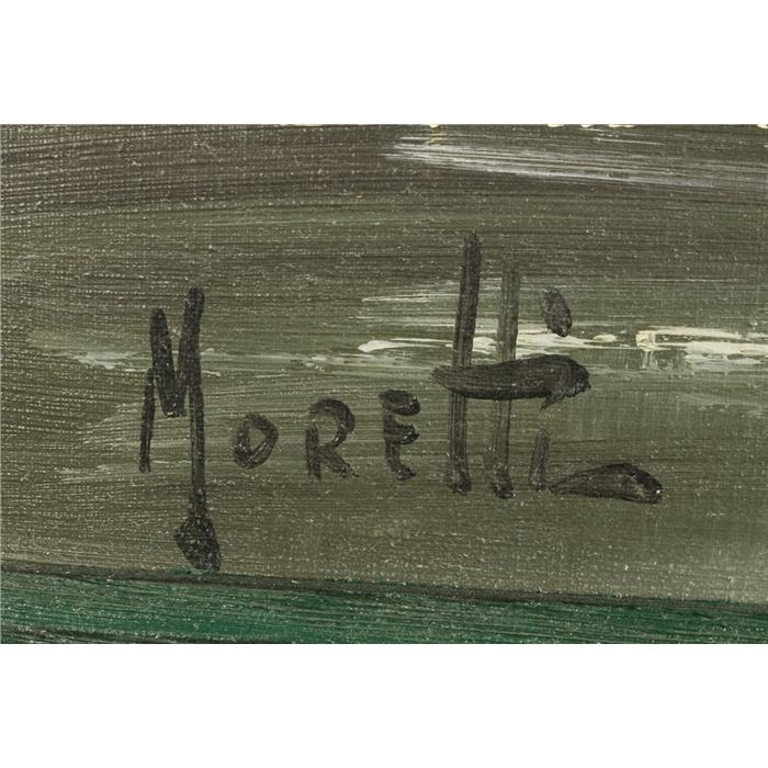 Pair of Moretti Oil Paintings on Canvas