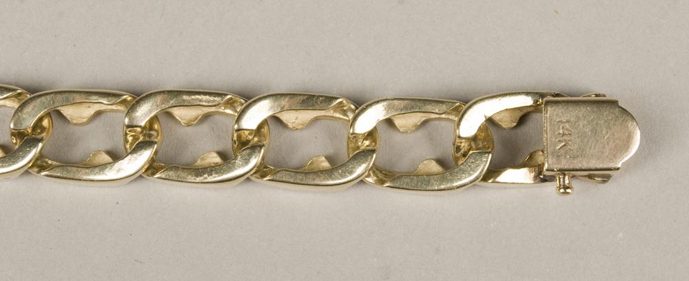 Heavy 14K Gold Chain Link Bracelet