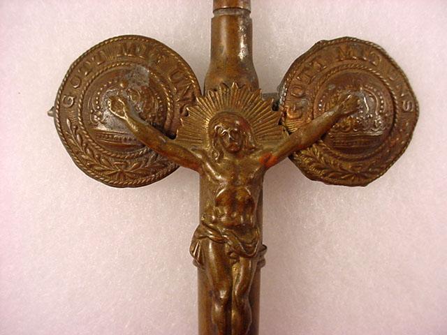 WW1 IMPERIAL GERMAN RELIGIOUS TRENCH ART CRUCIFIX
