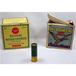 LOT OF 2 VINTAGE SHOTGUN SHELL BOXES - Federal Hi-