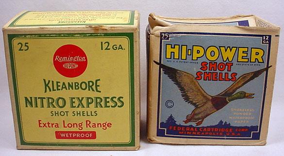 LOT OF 2 VINTAGE SHOTGUN SHELL BOXES - Federal Hi-