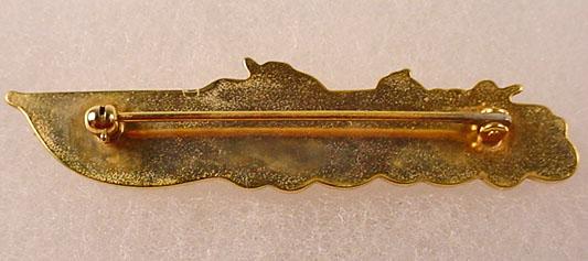 WW2 USN NAVAL OFFICER'S PT BOAT BADGE - Pinback. B