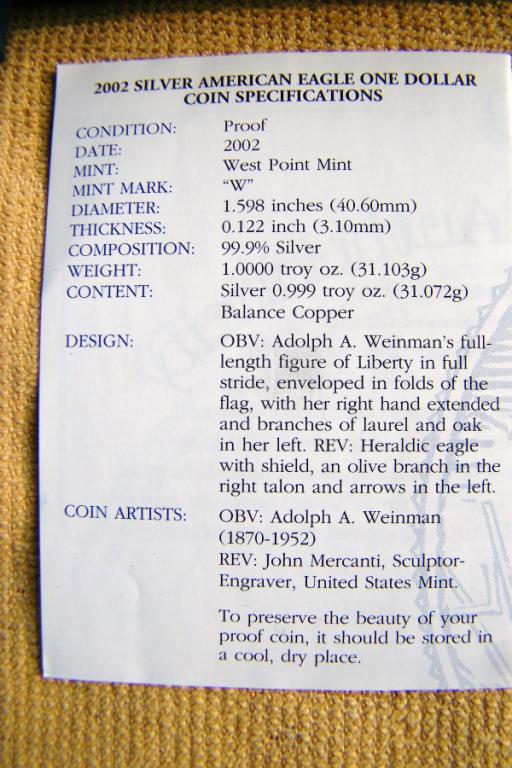 American Eagle 2002 Silver Dollar Proof