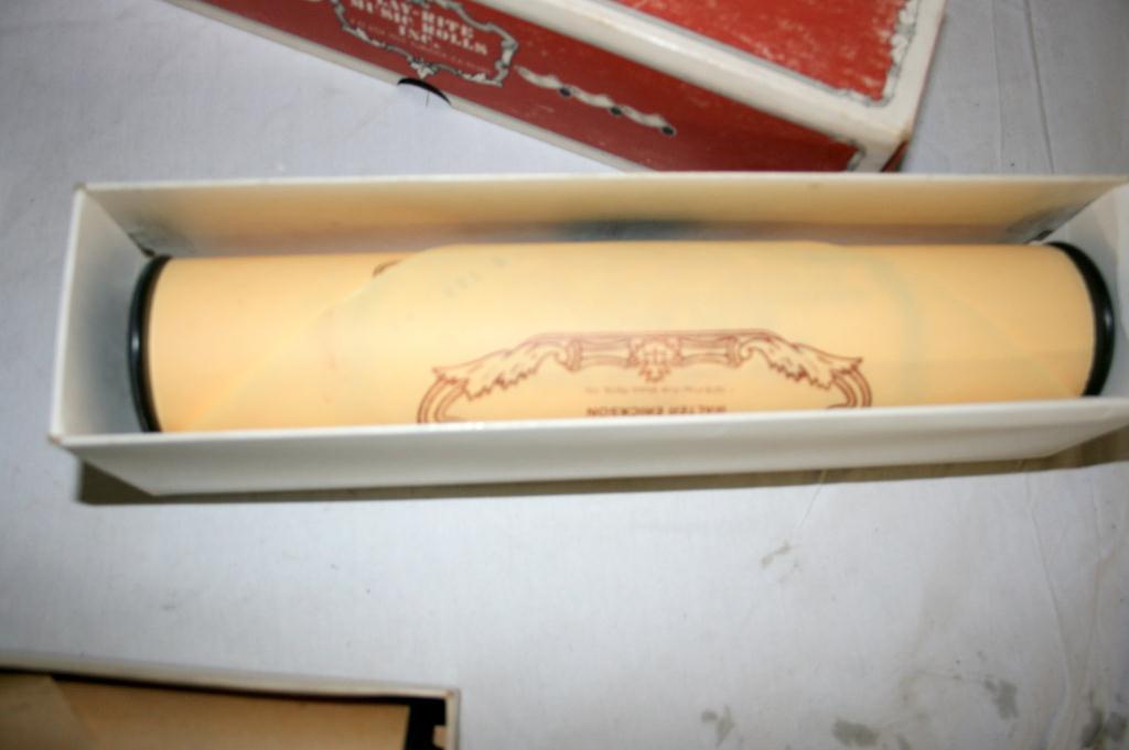 Box Of Vintage Player Piano Music Rolls Box Of Vintage Player Piano Music Rolls