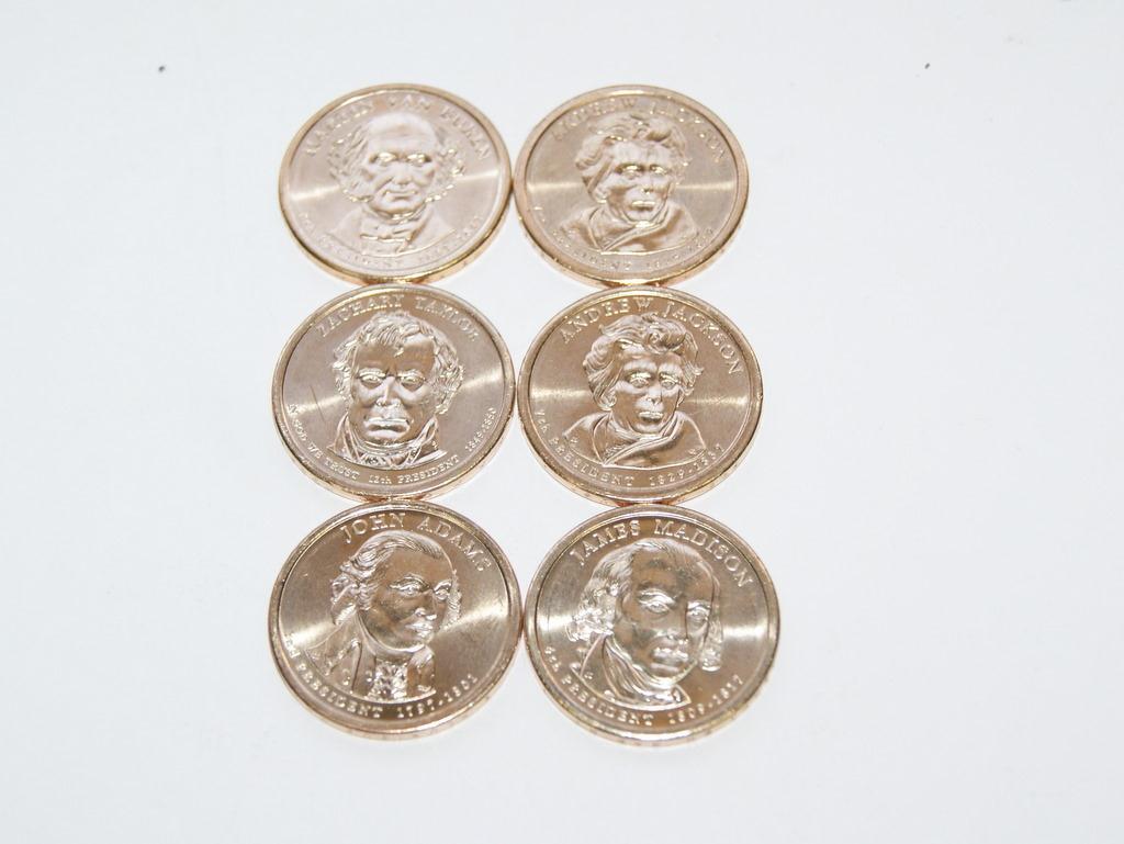 Gold Toned Presidential Dollar Coin X's Money