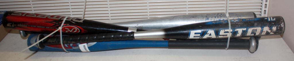 5 Aluminum Bats Easton, Rawlings, De Marini