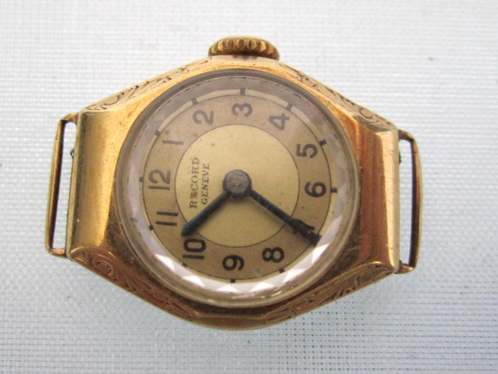 Vintage Record Watch Co. 14k Gold Watch