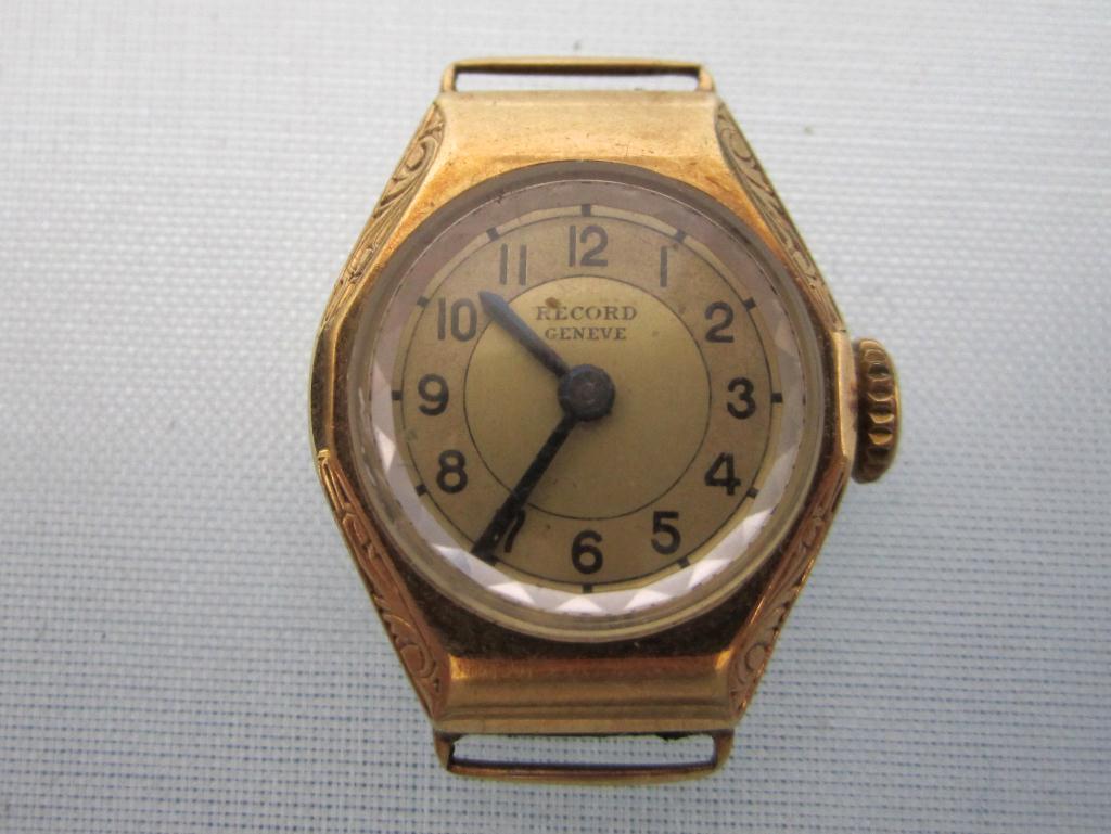 Vintage Record Watch Co. 14k Gold Watch