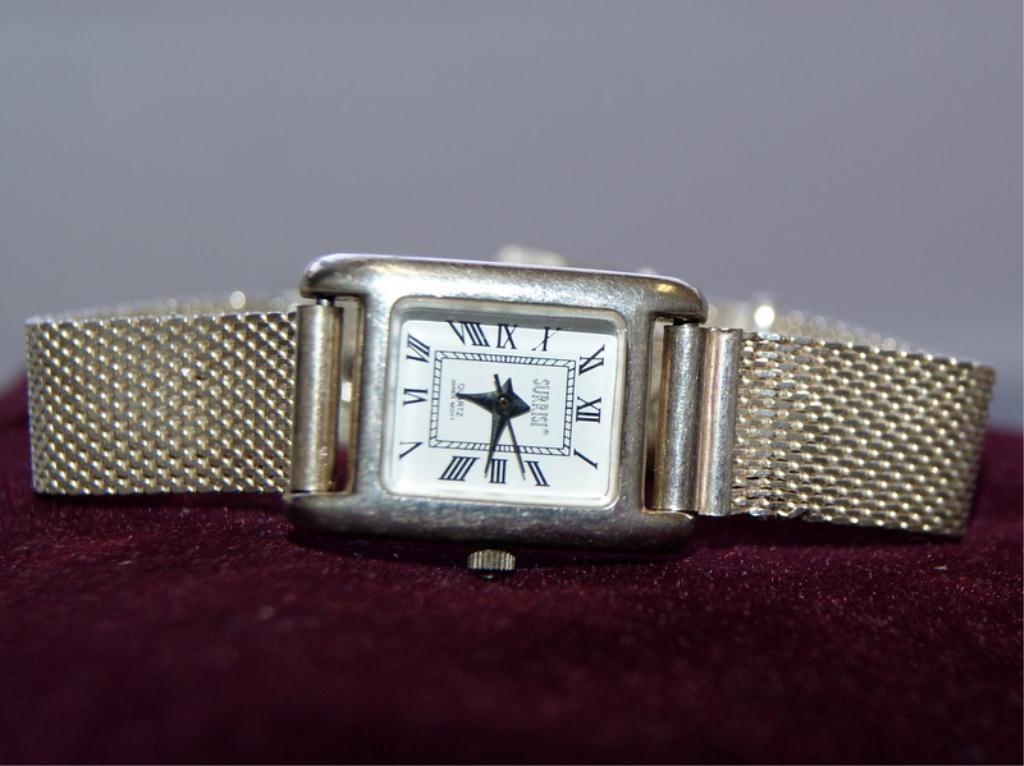 Surrisi White Dial Quartz Silver Band Watch