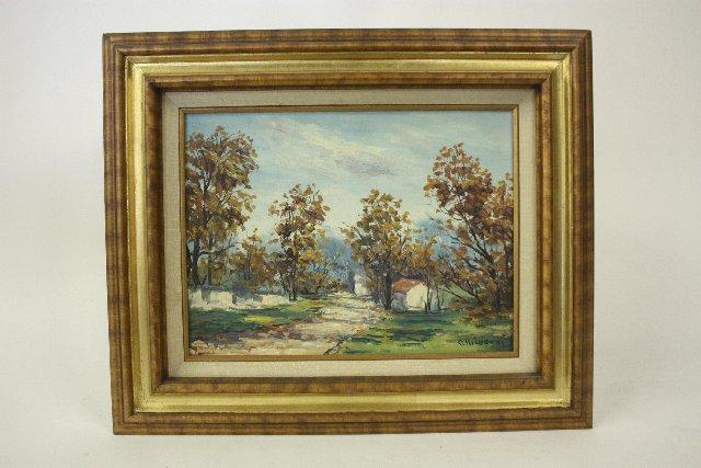 Oil painting on board signed C. Ricciardi