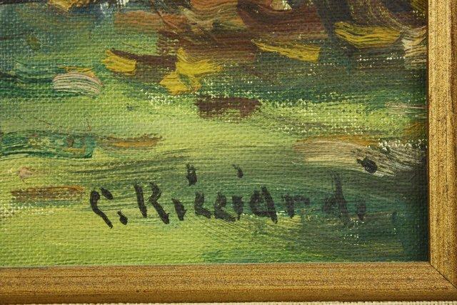 Oil painting on board signed C. Ricciardi