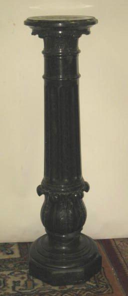 19th c. scroll design marble pedestal