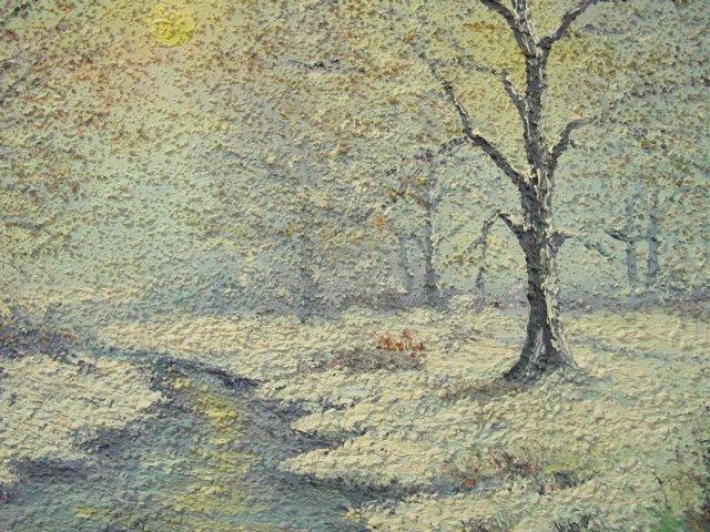Oil painting by de Gier "Winter Scene".