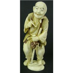 Japanese ivory "Man with Pipe"