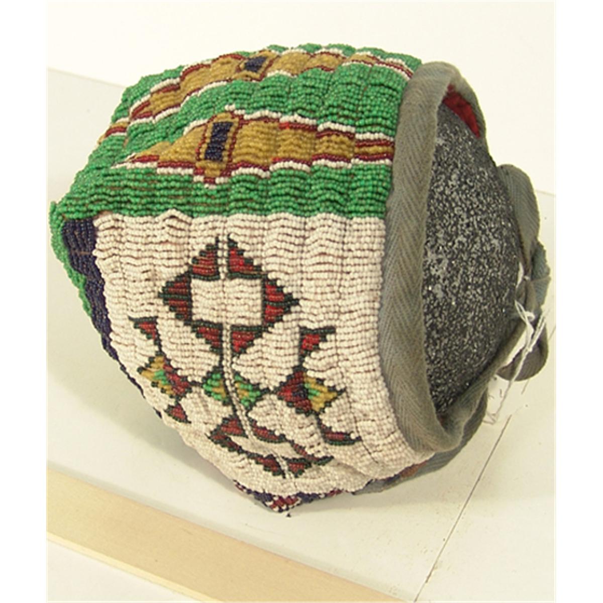 Sioux Beaded Baby Bonnet
