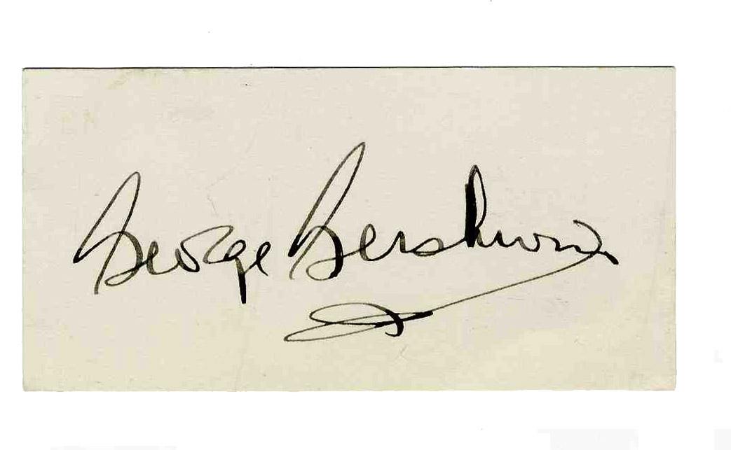George Gershwin Signature