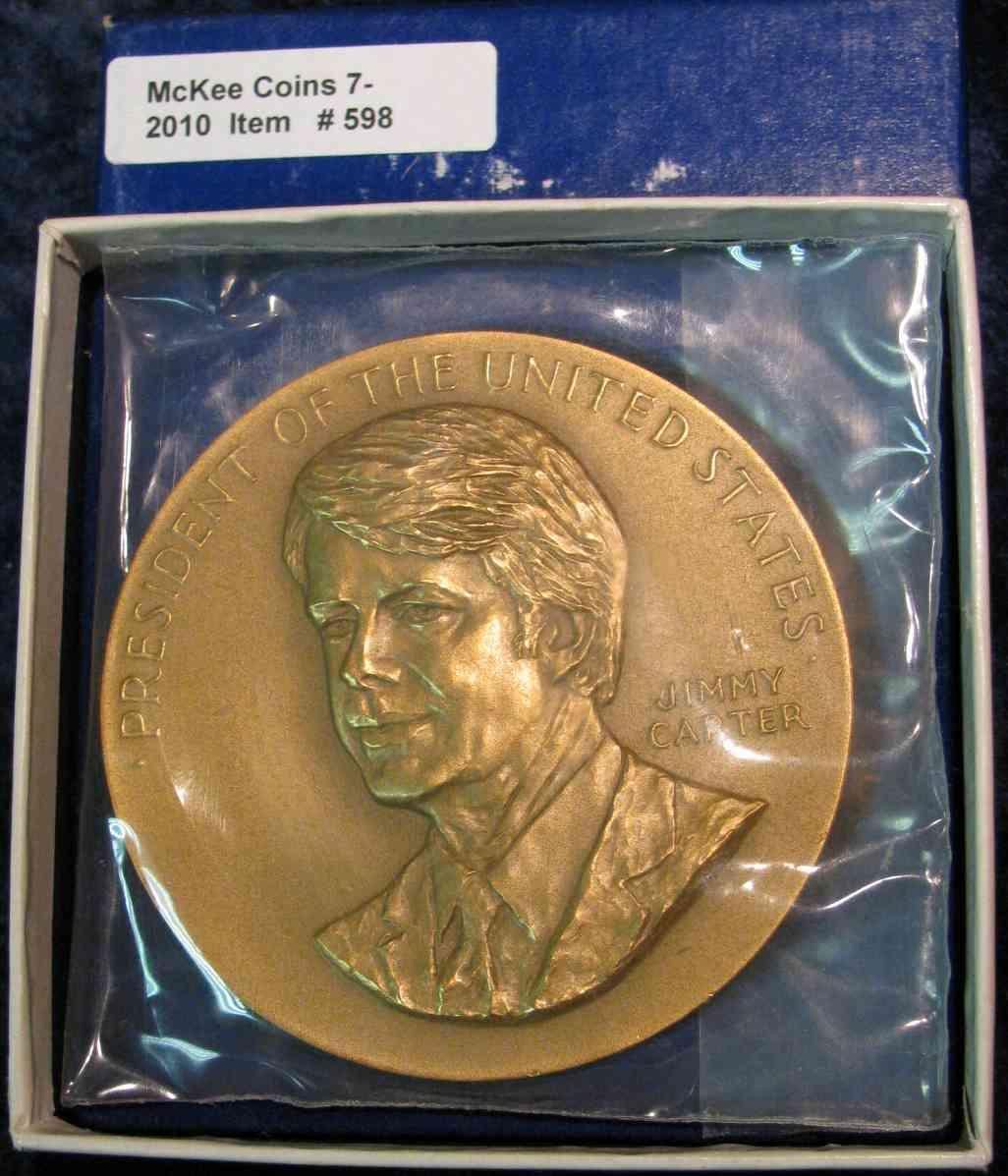 598. 1977 Jimmy Carter 3" Bronze Presidential Medal.