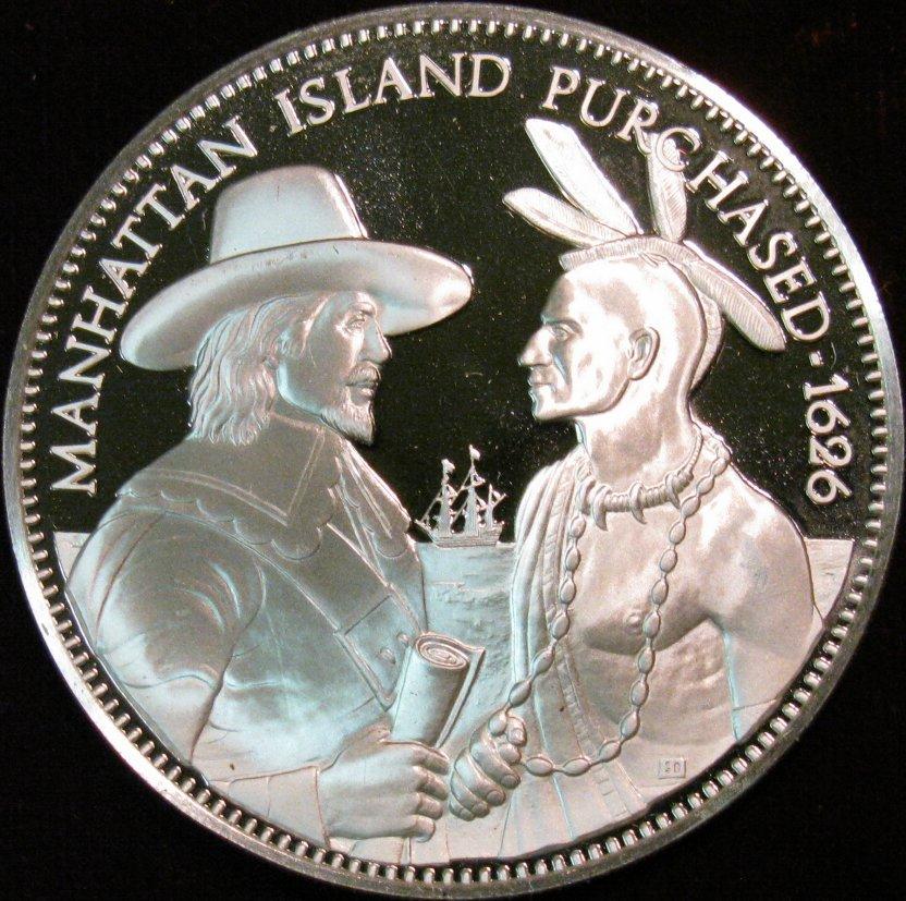 1497. 1626 "Manhattan Island Purchased" Proof Silver