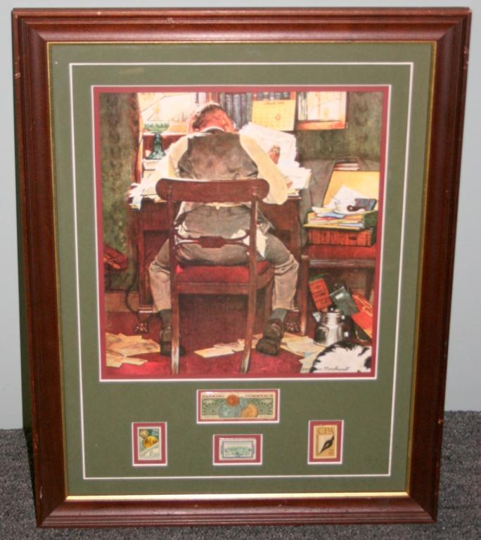 "Beating the Deadline" By Norman Rockwell