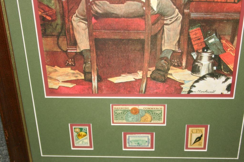 "Beating the Deadline" By Norman Rockwell