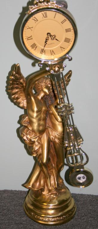 Brass Man & Woman Pendulum Clock 31" Tall