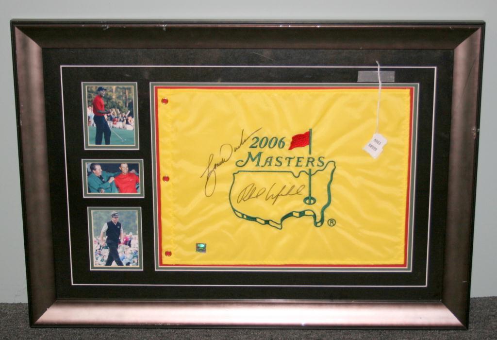 Framed Signed 2006 Masters Flag