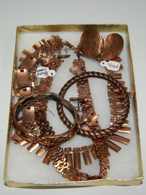 Lot of 8 Vintage Copper Jewelry