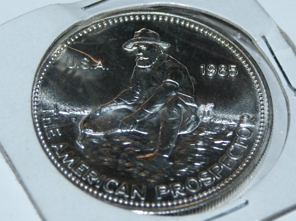1985 American Prospector Silver Ounce Coin